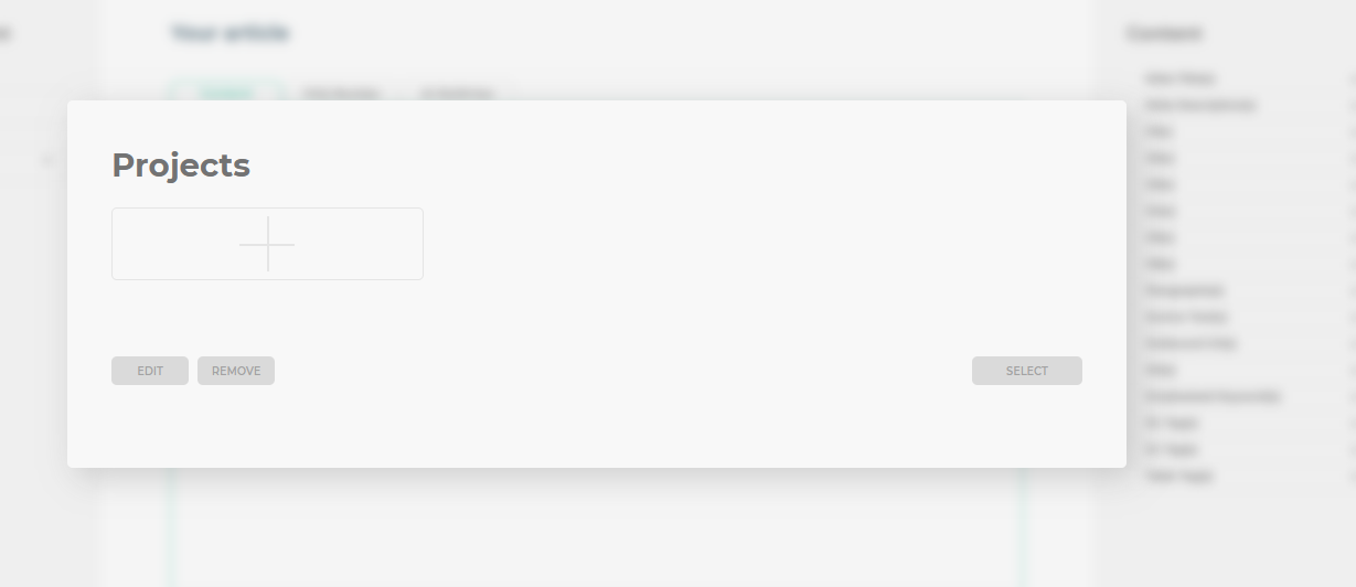 Why Do I Only See A Blurred Page With Projects Written On It